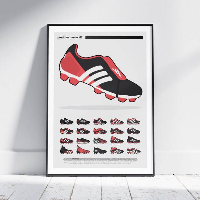 Predator Mania Football Boot Print Timeline - Kids Bedroom Poster Wall ...