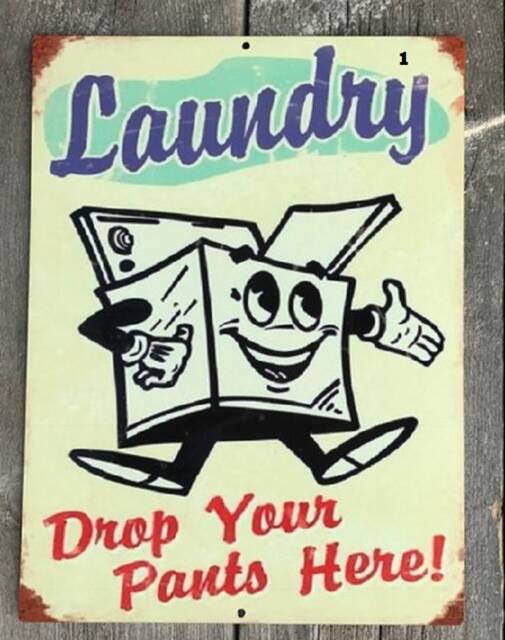 Vintage Looking Aluminum 9x12 Inch 3 Various Laundry Room Decor Sign ...