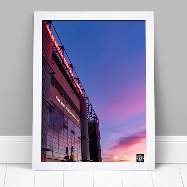 Official Manchester United Print - Old Trafford Sir Alex Ferguson Stand ...