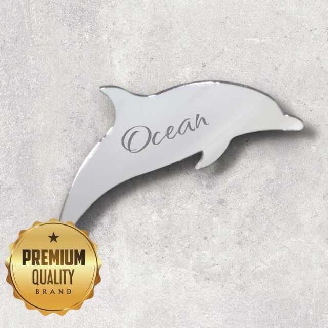 Dolphin Acrylic Mirror Wall Art - Many Size/Colours, Plain Or ...
