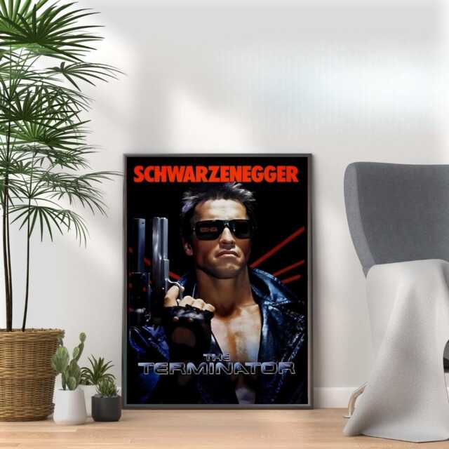 The Terminator Movie Print Retro 80S Film Poster, Home Decor by Etsy ...