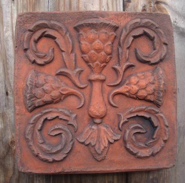 Scottish Thistle Decorative Brick Copy Of Antique Terracotta Wall Tile ...