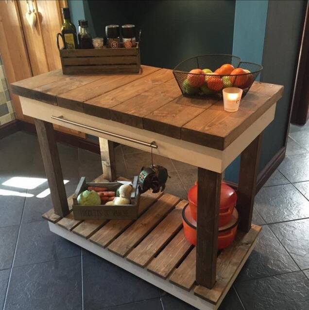 The Bristol Bespoke Custom Made To Order Kitchen Island With Solid Pine ...