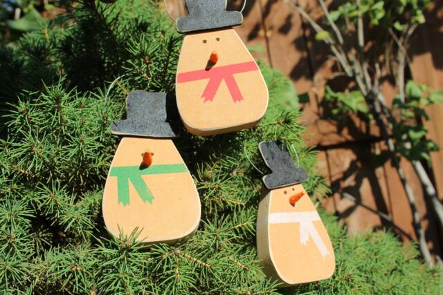 Handmade Wood Snowman Ornament Rustic Christmas Tree Decoration by Etsy ...