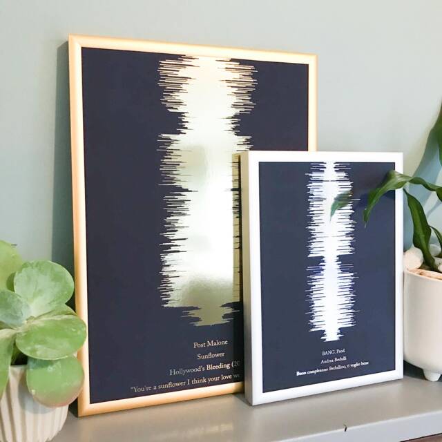 Foil Sound Wave Art Print Personalized Song Gift by Etsy | ufurnish.com