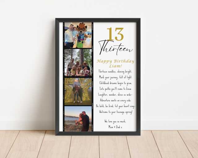 Personalised 13Th Birthday Poem Print, Teen Keepsake Wall Art by Etsy ...