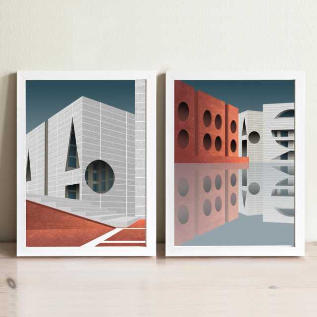 National Assembly Building Of Bangladesh - Modern Architecture -Graphic ...