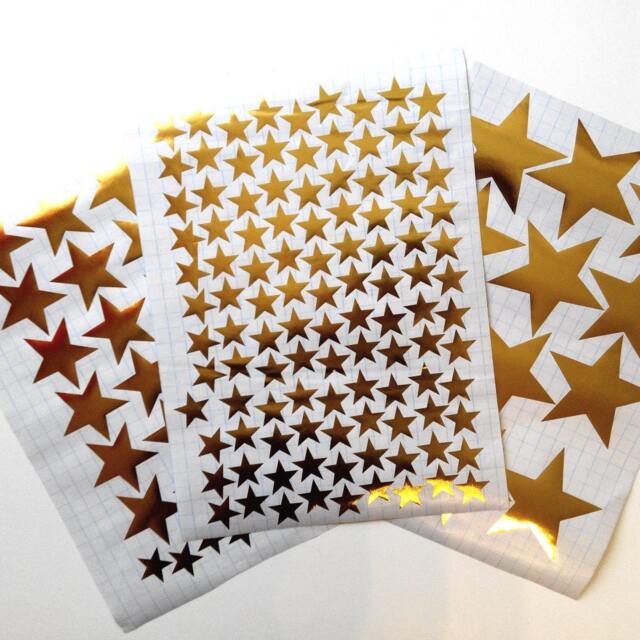 150 Gold Stars Wall Decal, Vinyl Sticker, Nursery Stickers, Stickers ...