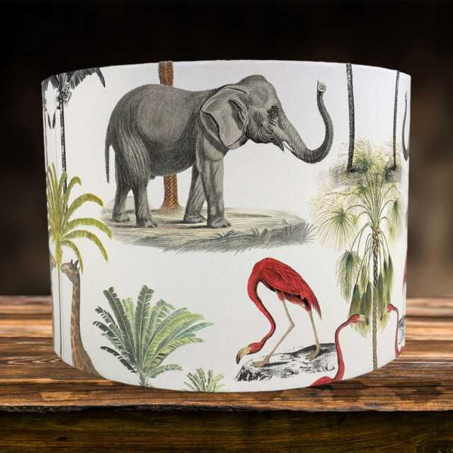 Jungle Animal Lampshade Ceiling Light Shade Safari Elephant Giraffe ...