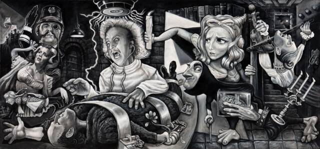 Young Frank X Guernica 30X15 Art Print, Frankenstein Movie Poster by ...