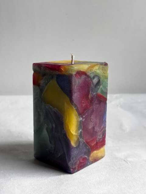 Multicoloured Candle, Cube Colorful Home Decor, Housewarming Gift ...