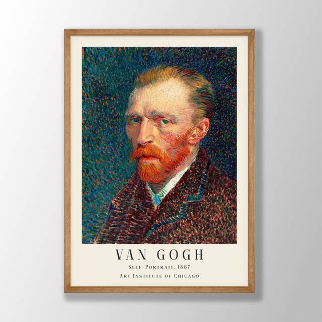Van Gogh Print - Self-Portrait, Poster, Museum Exhibition Paintings ...