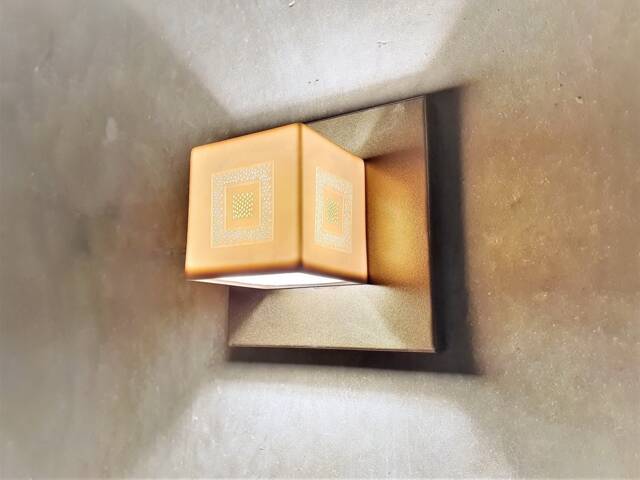 Handmade Porcelain Cube Wall Sconce Amber Glow Light by Etsy | ufurnish.com