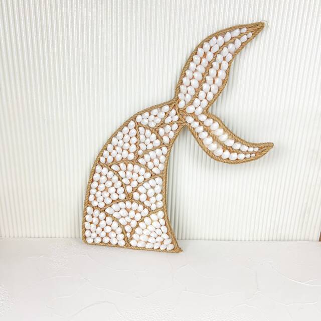 Seashell Whale Tail Wall Hanging, Ocean Nursery Decor by Etsy ...
