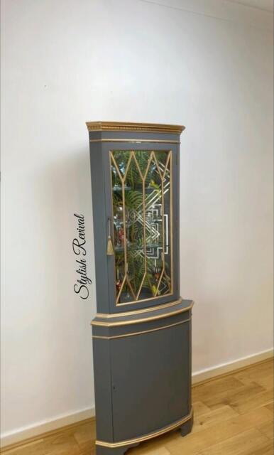 Grey Drinks Gin Corner Cocktail Display Cabinet Vintage by Etsy ...
