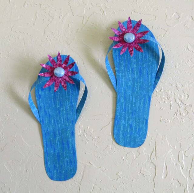 Handmade Metal Flip Flop Wall Art Coastal Beach House Decor by Etsy ...