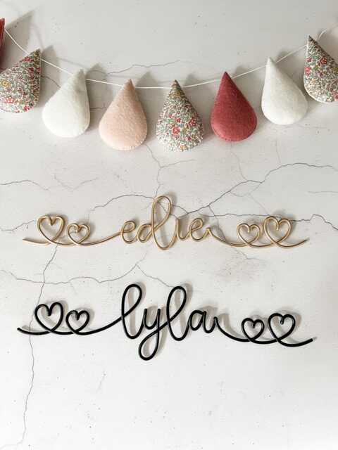 Wire Name Sign Aluminum Wall Art, Kids Room Decor by Etsy | ufurnish.com