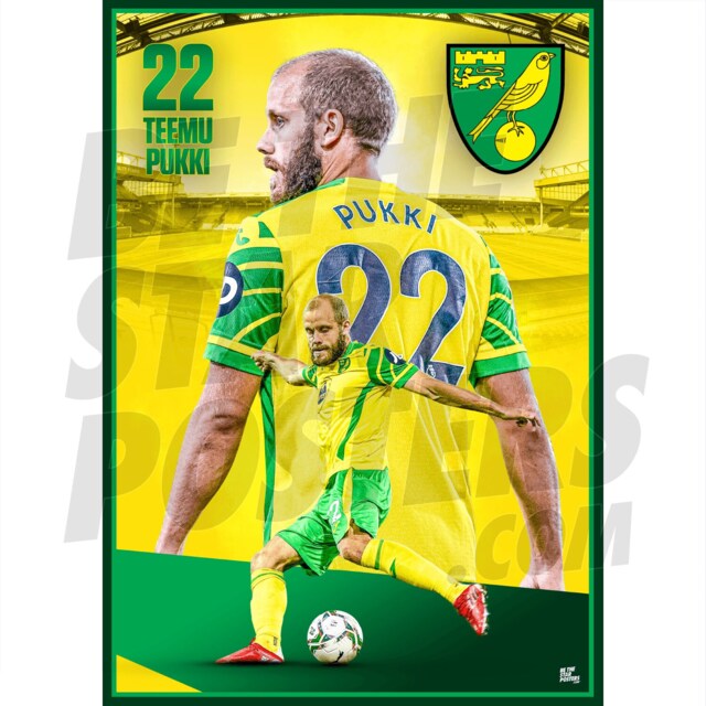 Norwich City Fc Pukki 21/22 Action Poster - Officially Licensed Product ...
