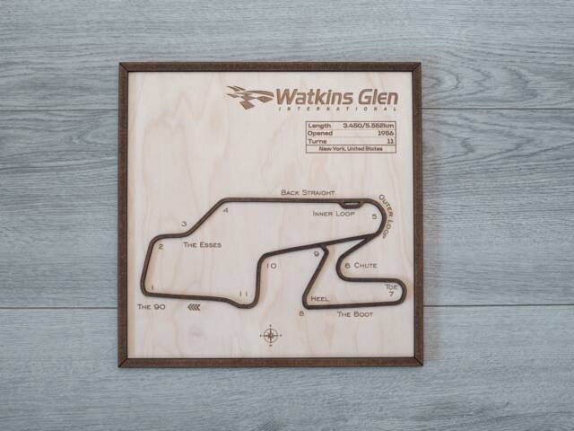 Watkins Glen International Circuit Wall Art - Race Track Hanging by ...