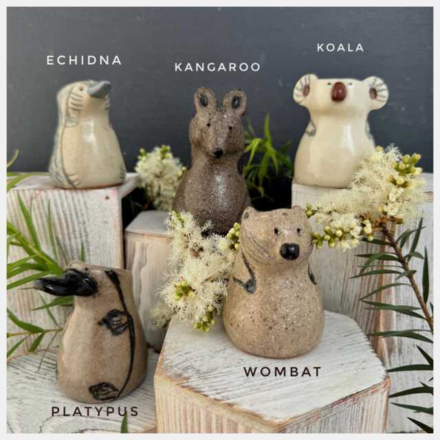 Limited Collection Of Native Australian Animals Koala Kangaro Wombat ...