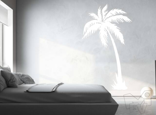 Palm Tree Wall Decal - Decor Coconut Tree Vinyl Sticker Beach Tropical ...