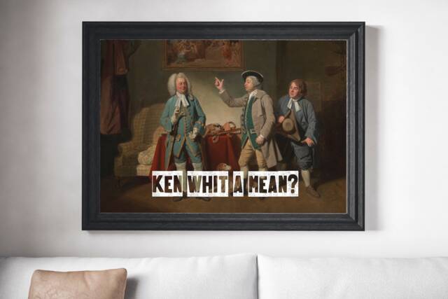 Ken Whit A Mean? Friend Birthday Unframed Print Scots Banter Decor Home ...