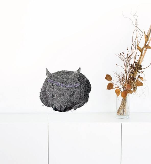 Wombat Marguerite Wall Sticker Decal - Australian Animal Decals ...
