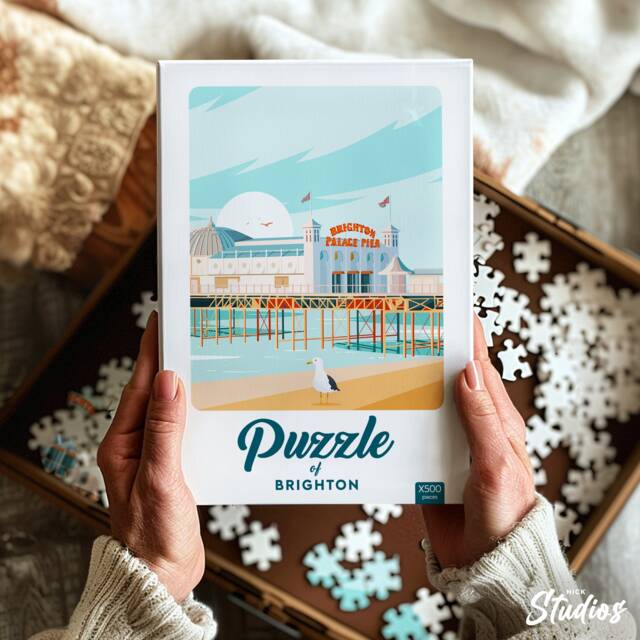 Brighton Puzzle - 500 Pieces, Jigsaw Puzzle, England Puzzle, Piece ...