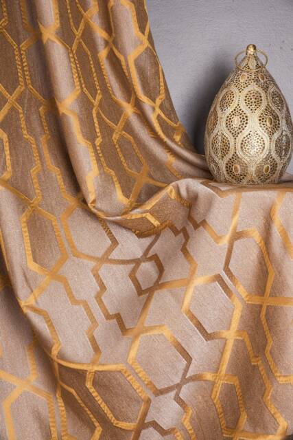 Luxury Turkish Mustard Yellow Curtains For Livingroom Bedroom , Modern ...