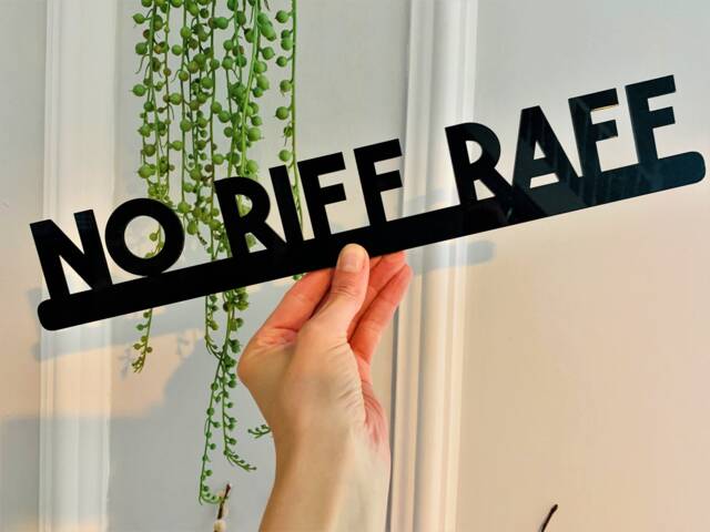 No Riff Raff Acrylic Door Topper Modern Office Wall Sign by Etsy ...