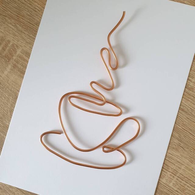 Handmade Wire Coffee Cup Wall Art Bespoke Metal Decor by Etsy ...