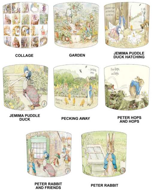 Peter Rabbit Beatrix Potter Lampshades Light Shades Night Lights ...
