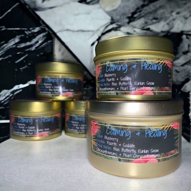 Calming & Healing Herbal Candles - Self Care Container Thank You Gift ...