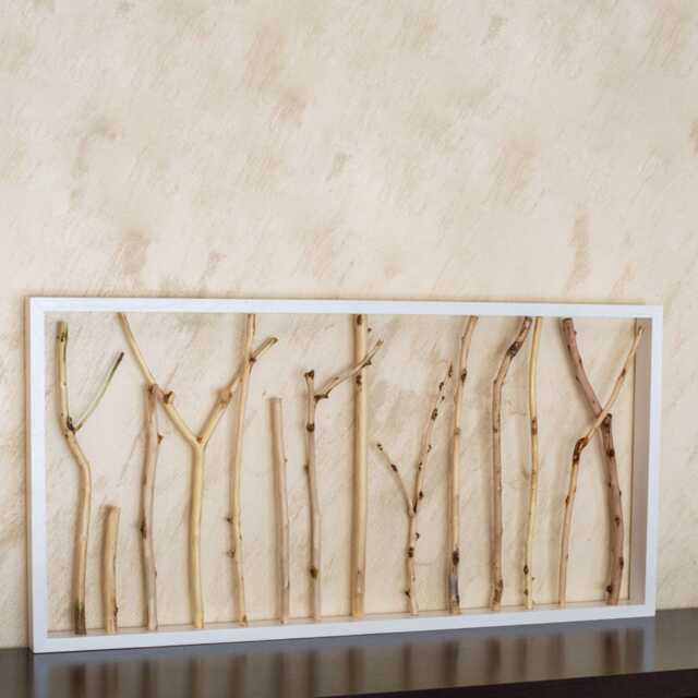 Cottage Style Tree Branch Wall Art White Framed Wooden Design by Etsy ...