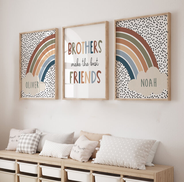 Boys Bedroom Prints, Room, Brother Wall Art, Kids Room, Playroom ...