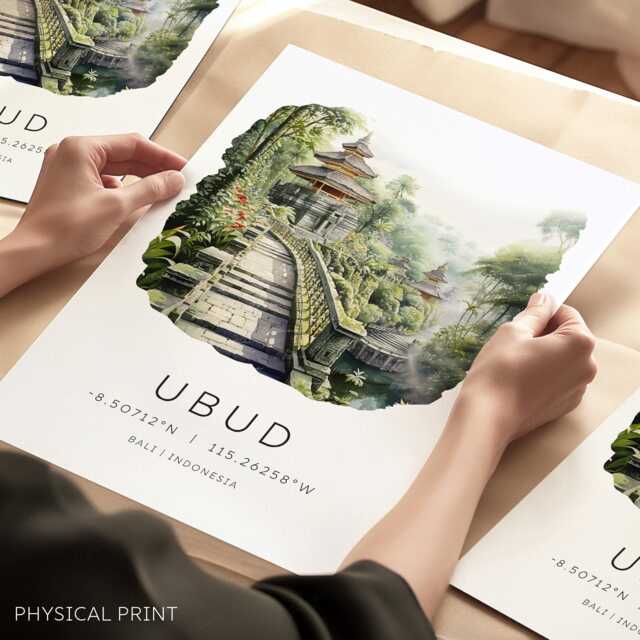 Bali Travel Print, Indonesia Poster, Ubud, Gift, Bon Voyage Bali, Wall ...