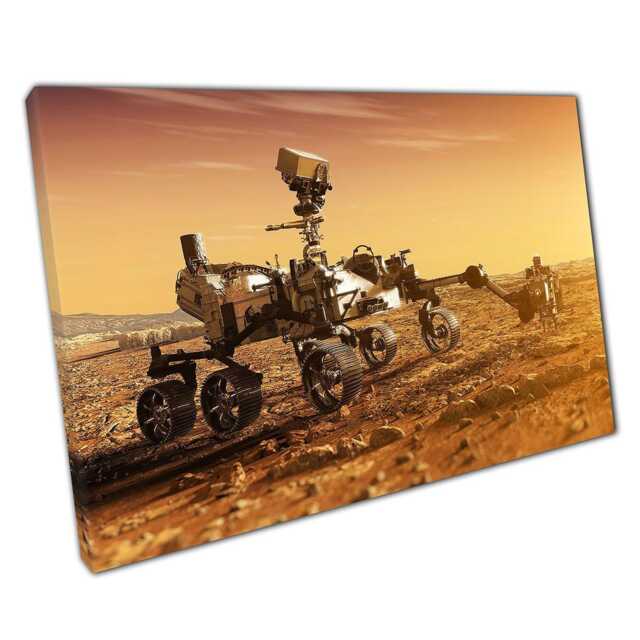 Mars Rover Perseverance Canvas Space Exploration Wall Art For Home ...