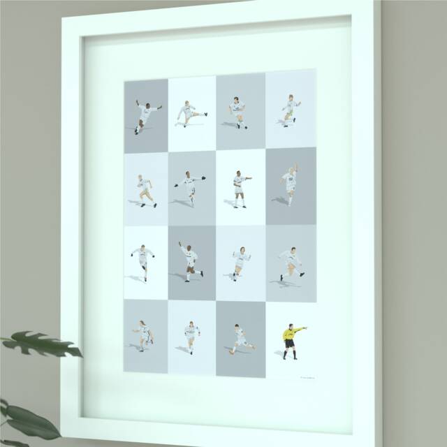 Leeds United Legends Illustrated Poster - Elland Road Icons Print ...
