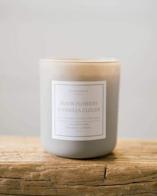 Moon Flowers & Vanilla Clouds - Coconut Wax Clean Candle Small Batch Home Decor Canadian Made ...