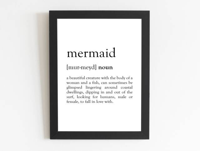 Mermaid Definition Print/Gift Art Lgbtq Fantasy by Etsy | ufurnish.com