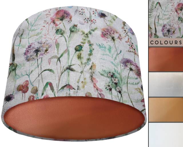 UK Handmade Country Lampshade, Floral Botanical Light Shade ...