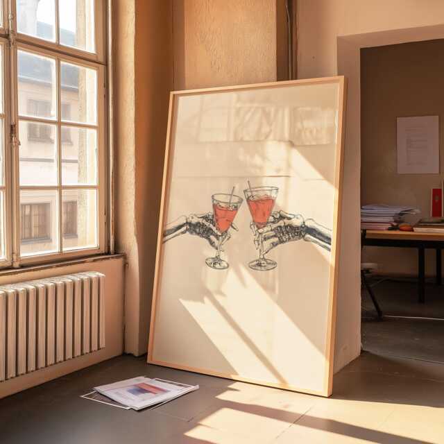 Skeleton Prints, Emo Decor, Skeleton Wall Art, Gothic Drinks ...