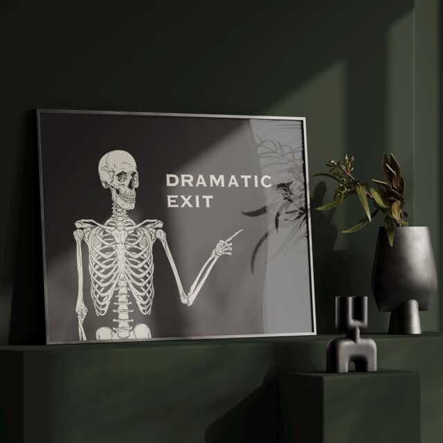 Skull Print, Skull Decor, Wall Art, Gothic Black & White Prints ...