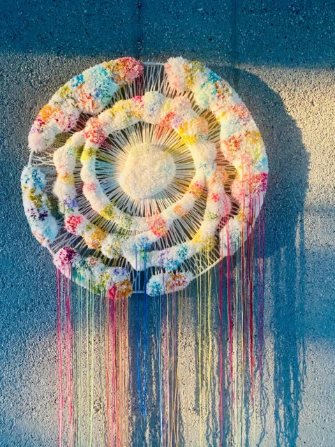 Round Weaving - Circular Tapestry Circle Macrame Wall Hanging Fiber Art ...