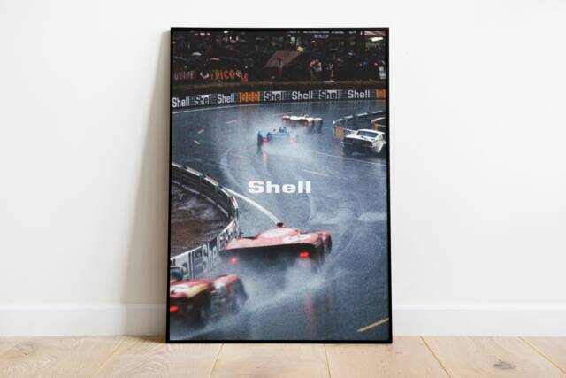 Vintage Le Mans Shell Racing Poster - F1 A3 A2 A1 A0 Print Cool Wall ...