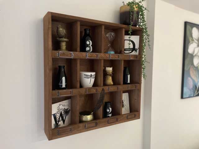 Rustic Reclaimed Wooden Pigeon Hole Wall Shelf Ornament Organiser by ...