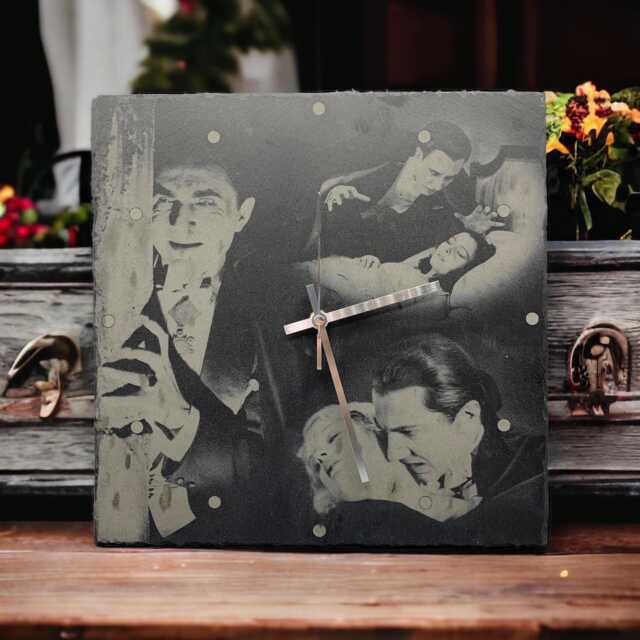 Dracula Inspired Slate Clock With Acrylic Stand by Etsy | ufurnish.com