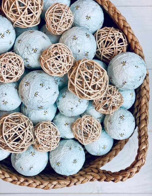 Summer Decorative Balls Bee Decor Bumblebee Bowl Filler Vase by Etsy ...
