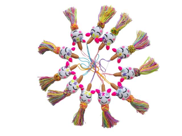 Colorful & Decorative Unicorn Pom Poms Made Of Felt Wool, Perfect For ...