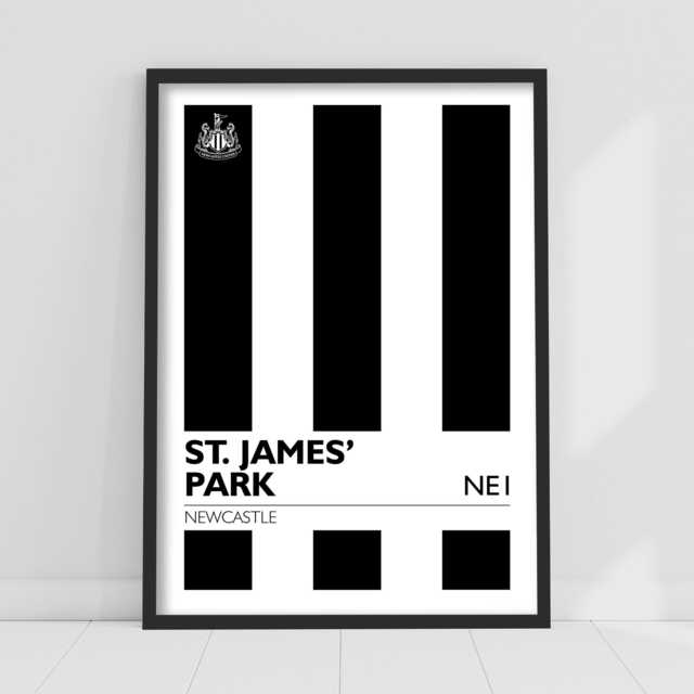 Newcastle United Fc Print - St James' Park Postcode Poster Football ...